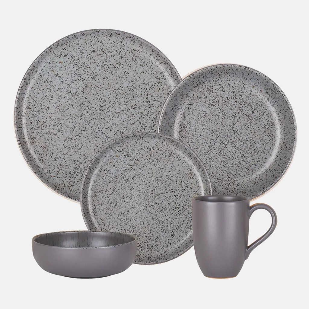 Oxford Contempo-Granite Stoneware 20 Piece Dinnerware Set Service for 4 ...